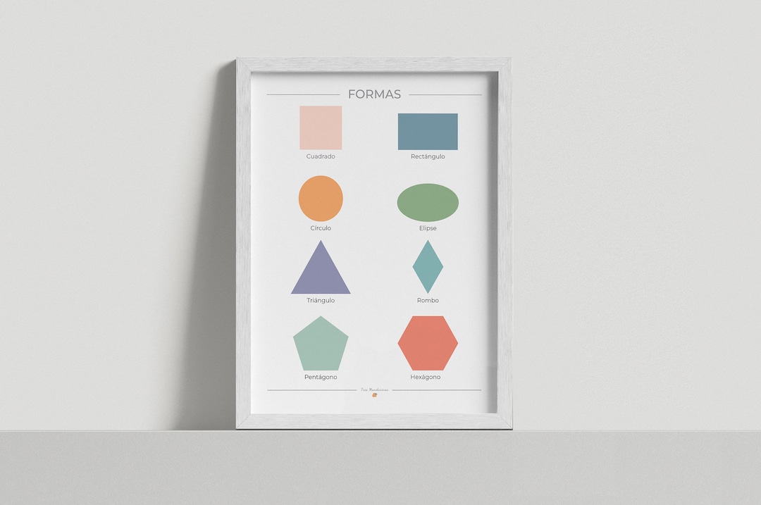 Geometric Shapes Educational Poster in Spanish - Montessori Poster ...