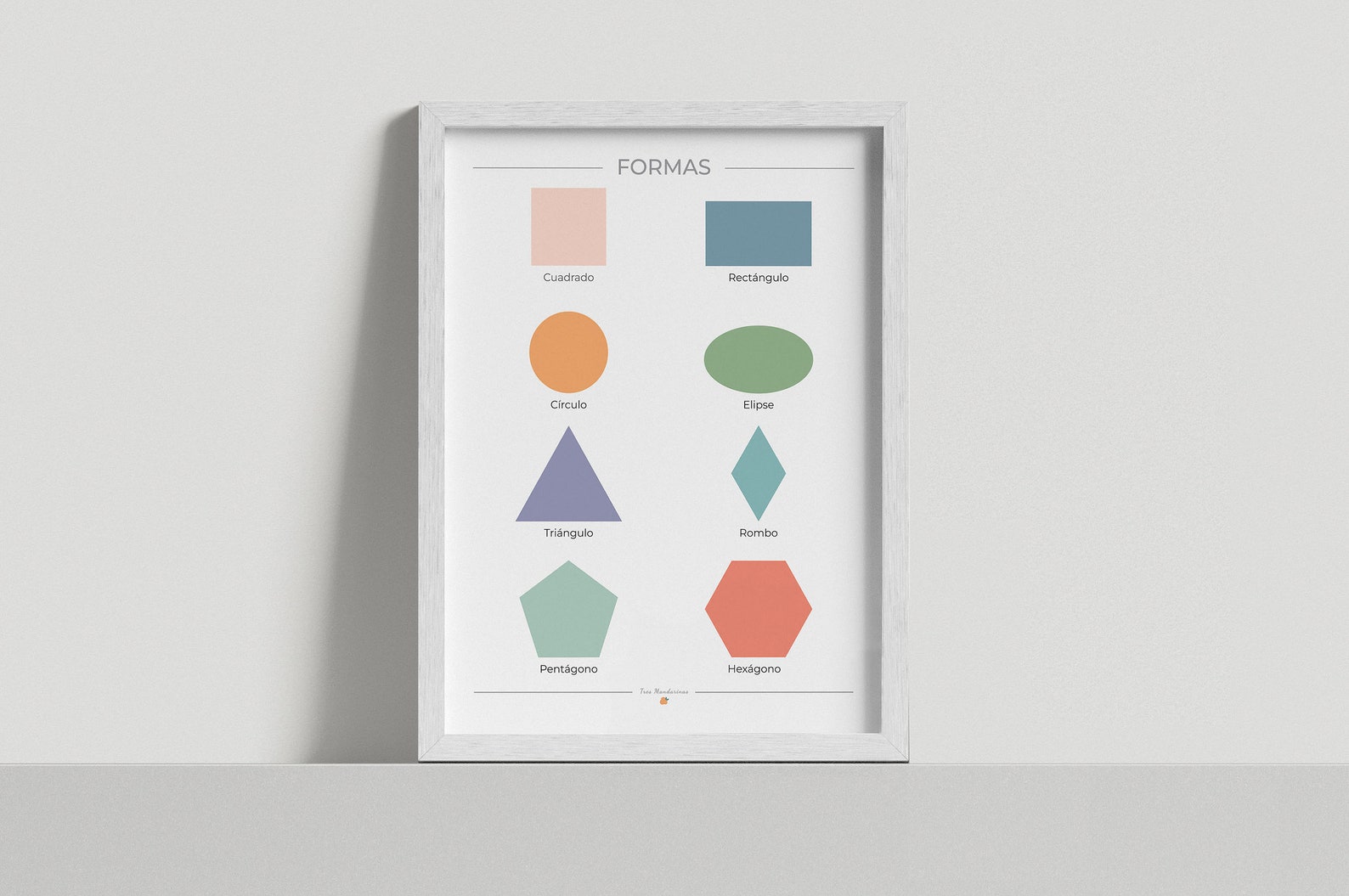 Geometric Shapes Educational Poster in Spanish - Montessori Poster ...