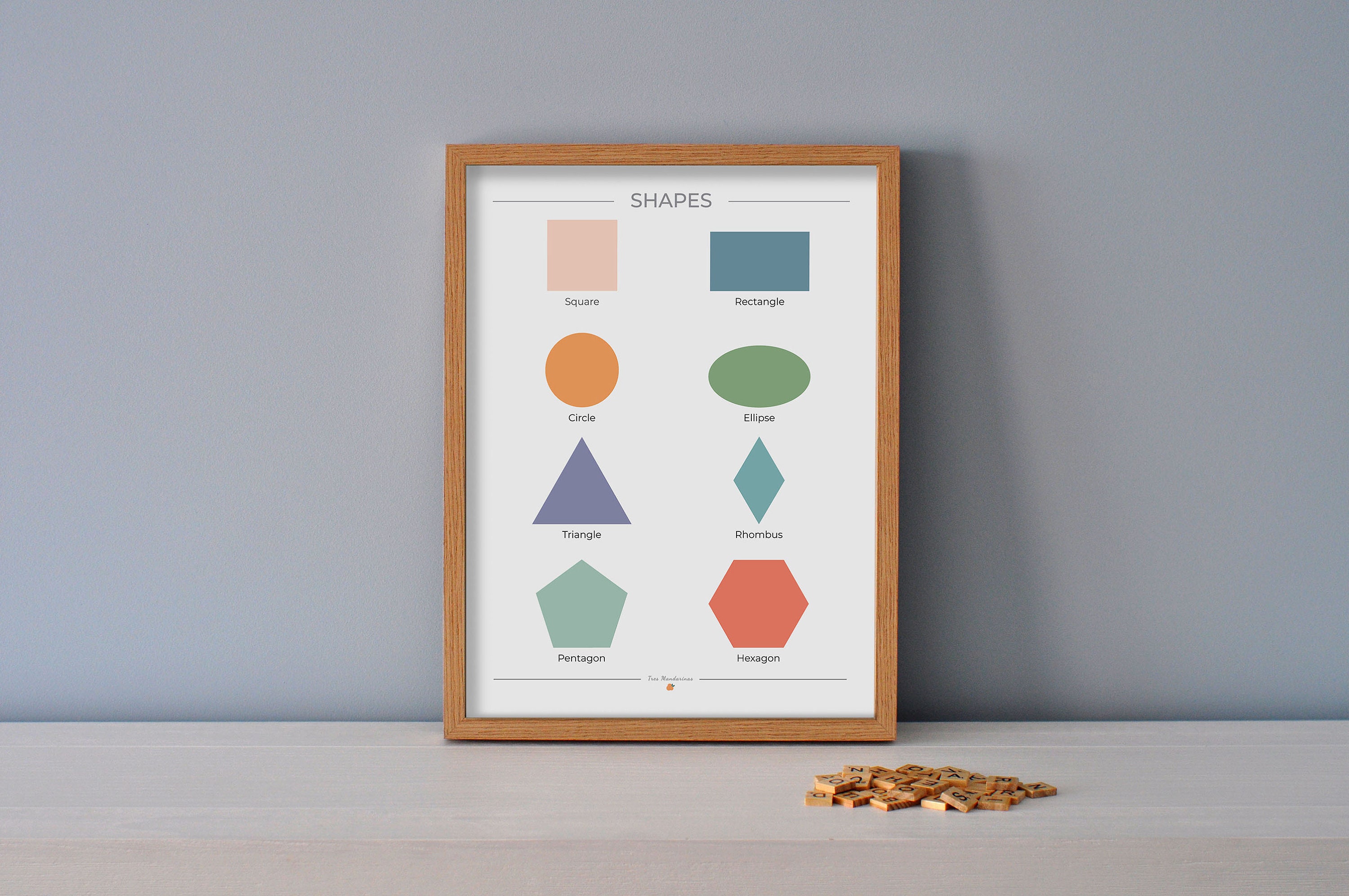 Geometric Shapes Educational Poster - Montessori Poster - Classroom ...