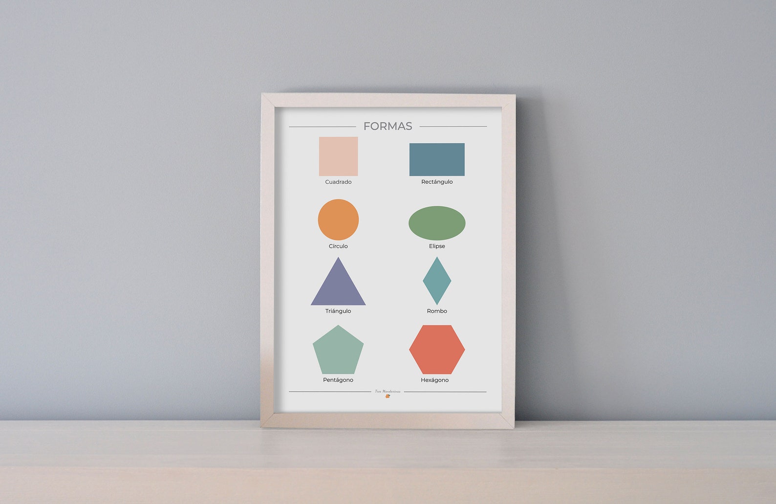 Geometric Shapes Educational Poster in Spanish - Montessori Poster ...