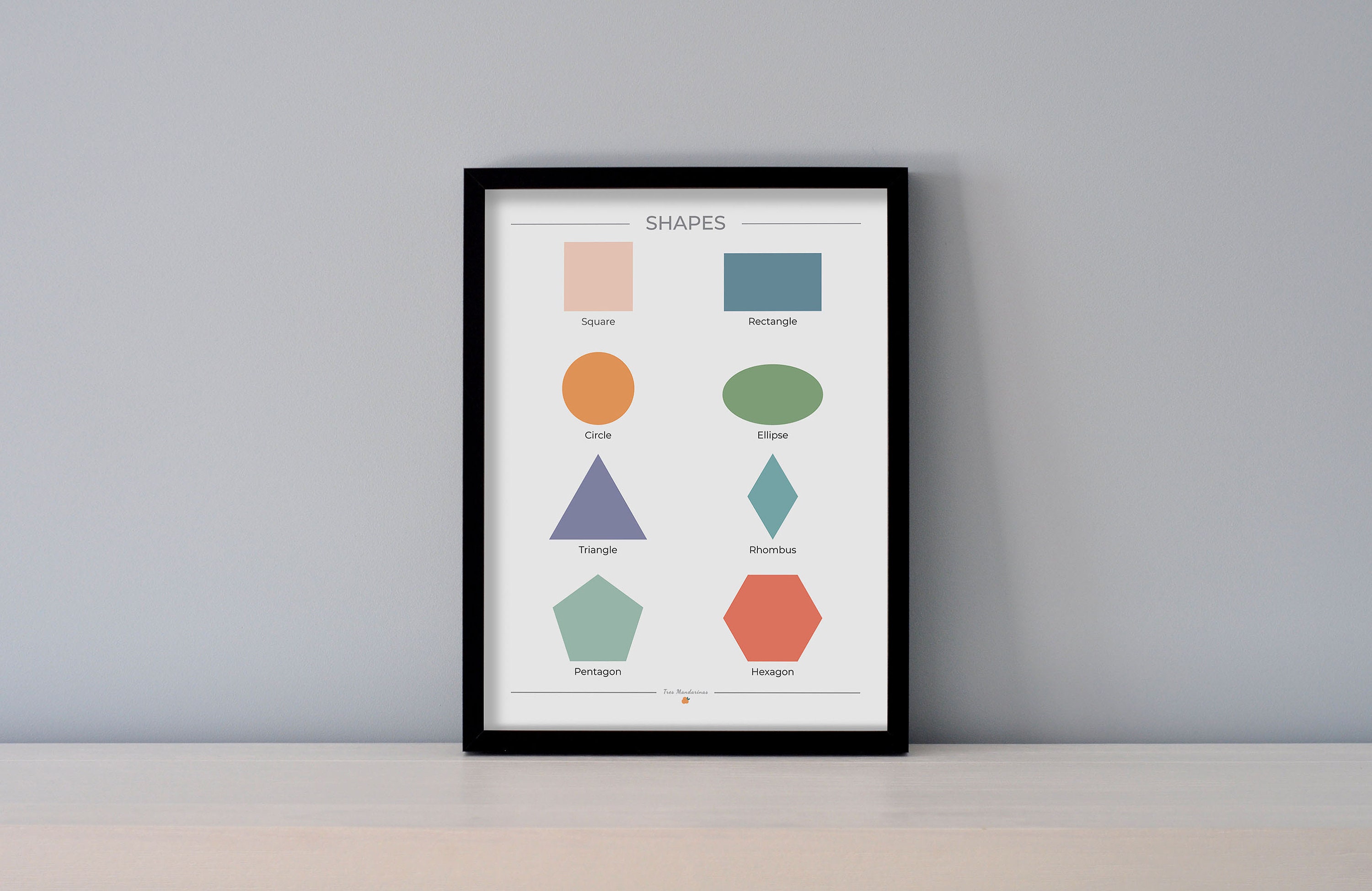 Geometric Shapes Educational Poster - Montessori Poster - Classroom ...