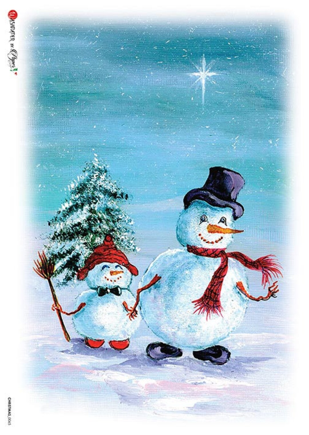 Decoupage Rice Paper | Winter Snowman | Paper Designs | Snowmen ...