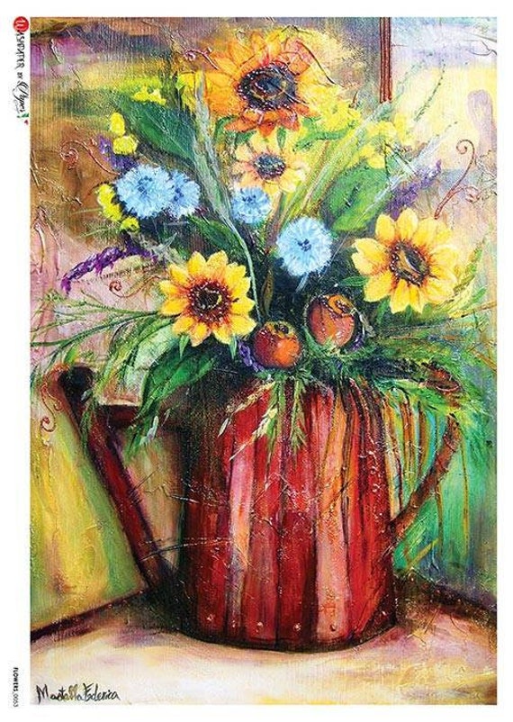 Paper Designs Decoupage Paper Flowers DIY Crafts PD | Etsy