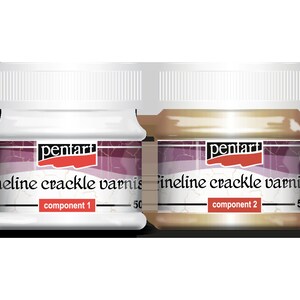 Fineline Crackle Varnish Set | 2 Step | Pentart | 230 Ml, 100ml or 50 ...
