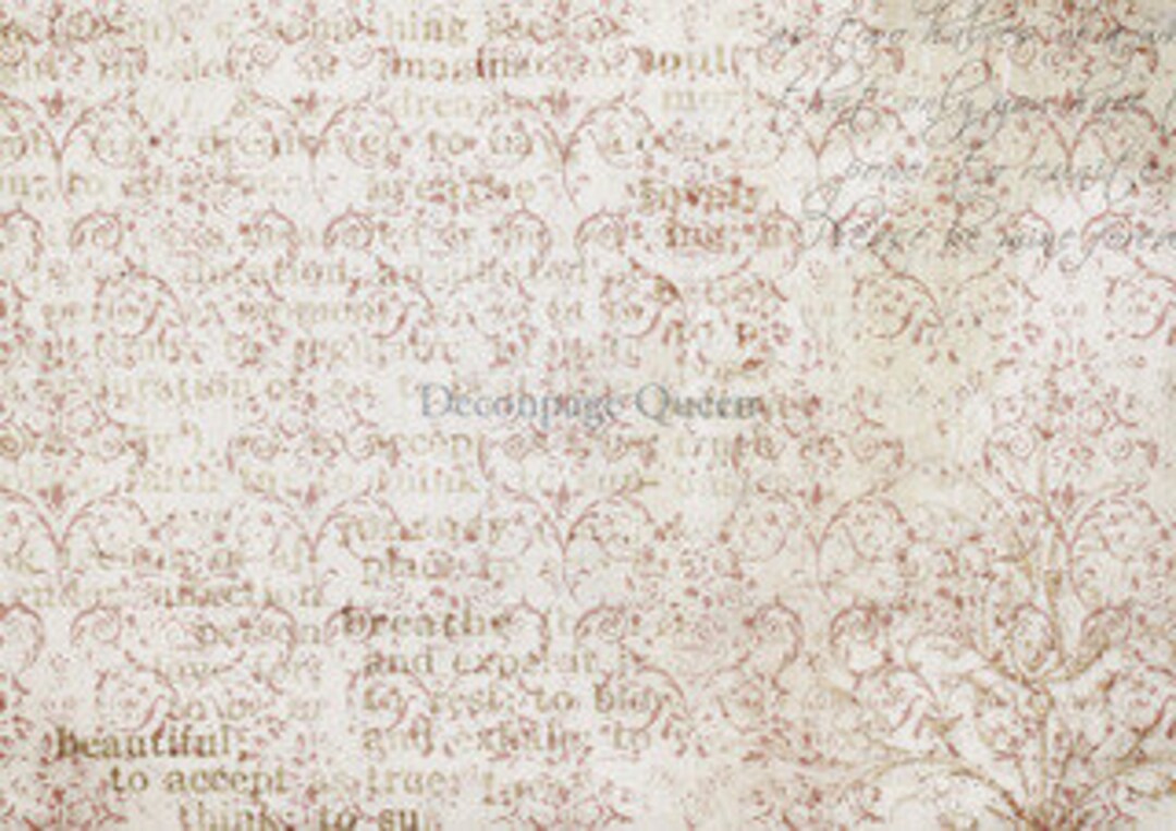 Damask Script | Rice Paper | Decoupage Paper | DQRP 0555 | Decoupage ...