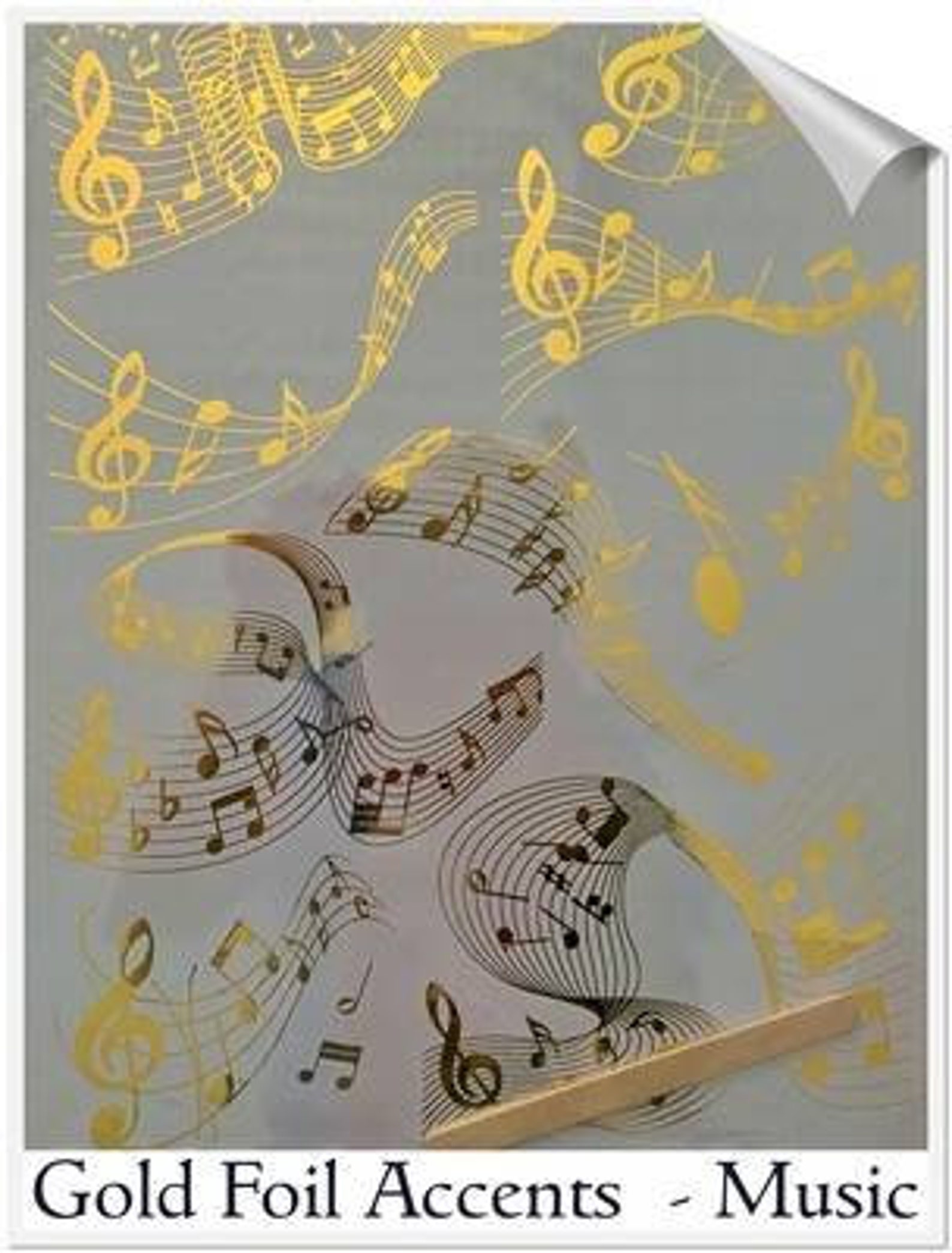 Metallic Gold Foil Music Notes Hokus Pokus - Etsy
