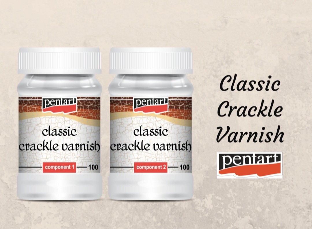 Classic Crackle Varnish Set 2 Step Pentart 230 Ml, 100ml - Etsy
