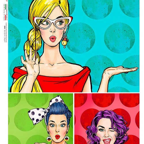 Paper Designs Decoupage Paper Comics DIY Crafts PD - Etsy