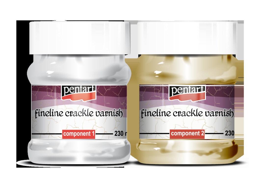 Fineline Crackle Varnish Set | 2 Step | Pentart | 230 Ml, 100ml or 50 Ml - Etsy