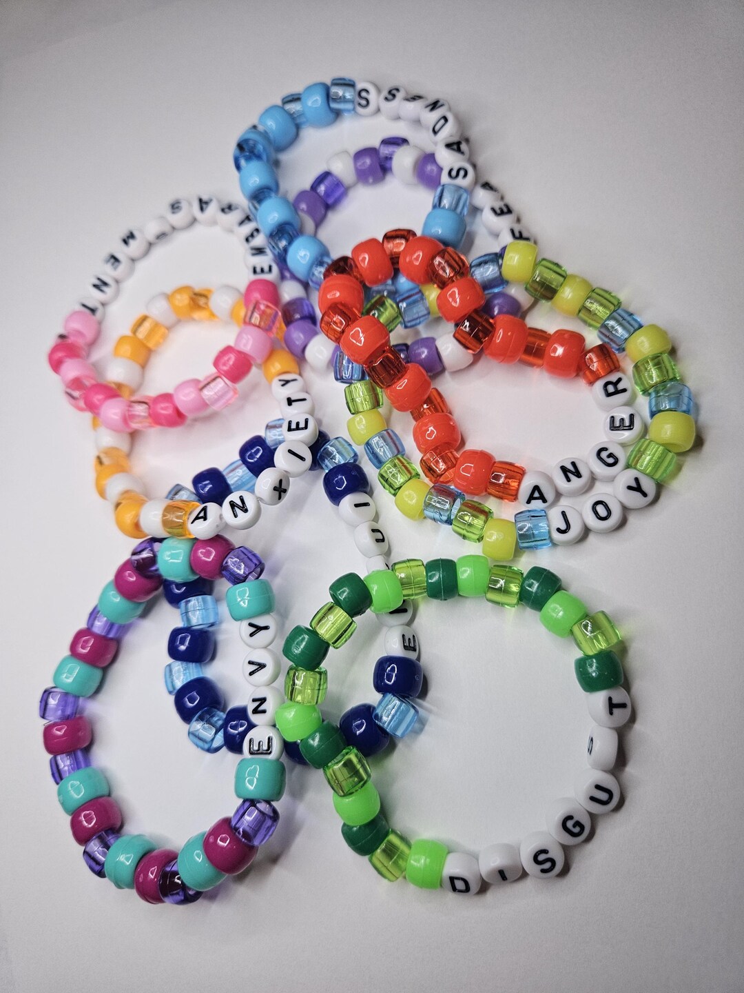 Inside Out 2 Friendship Bracelets Anxiety Joy Sadness Anger Ennui ...