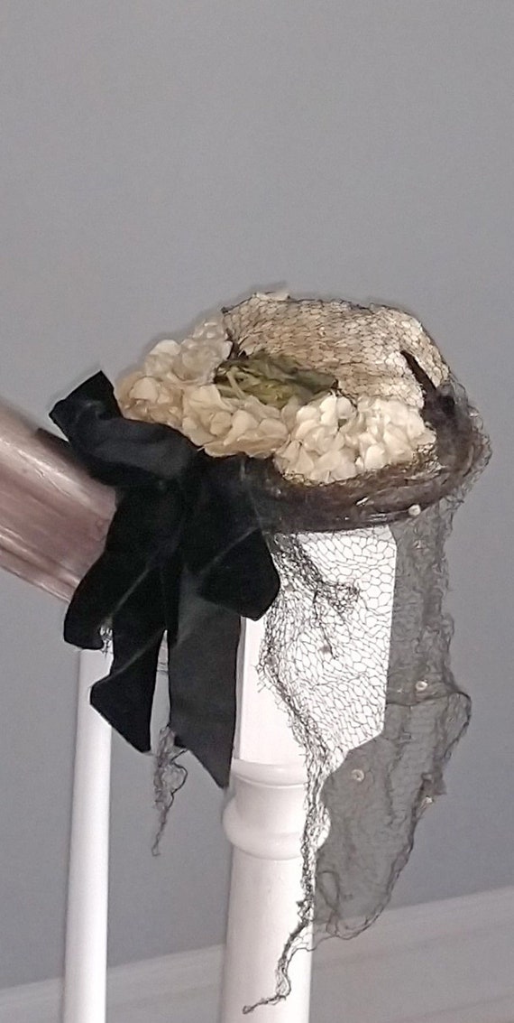 50s veiled hat - Gem