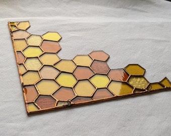 Corner Stained Glass Honeycomb - Etsy