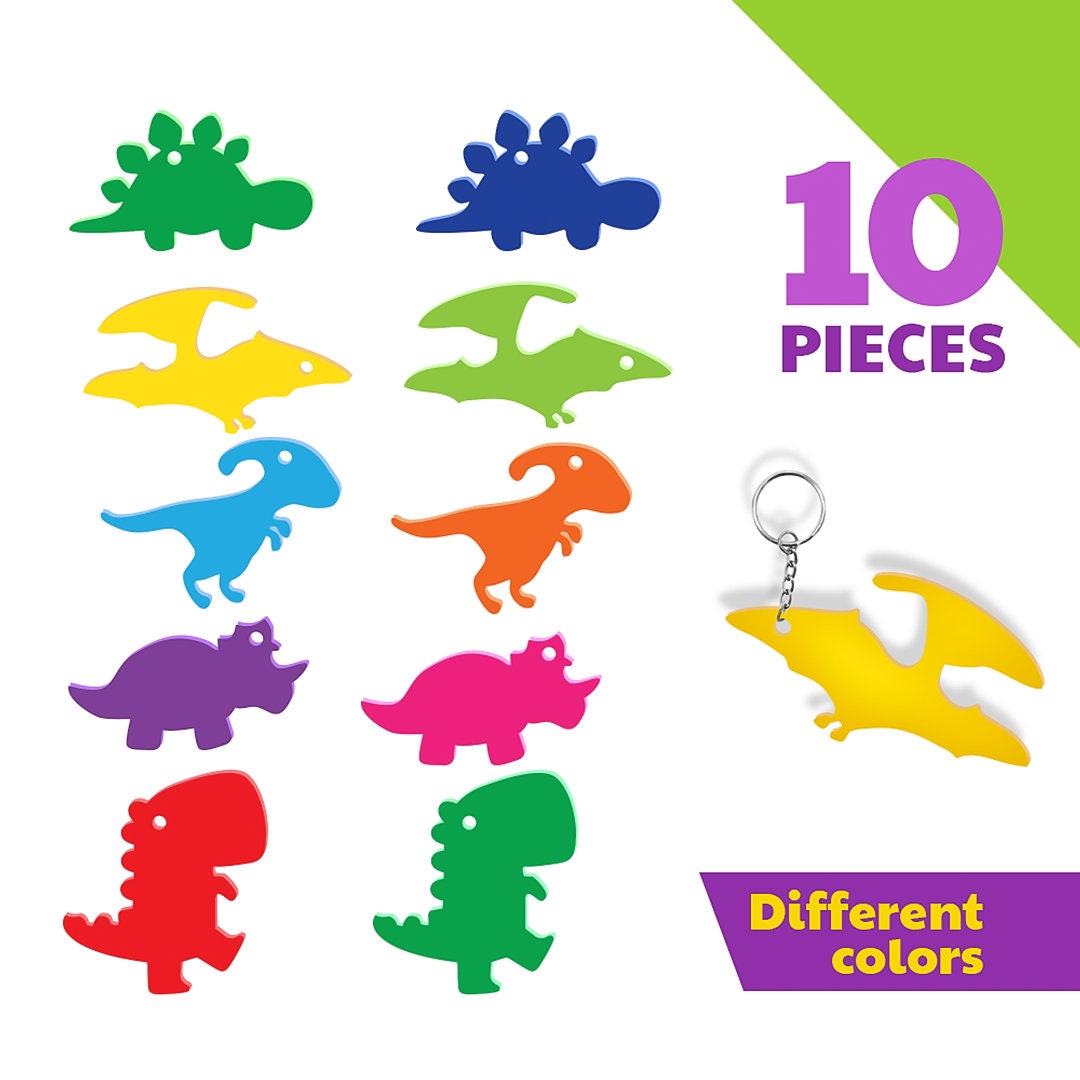 Discover Prehistoric Fun: 10 Acrylic Dinosaur Blanks for DIY - Etsy