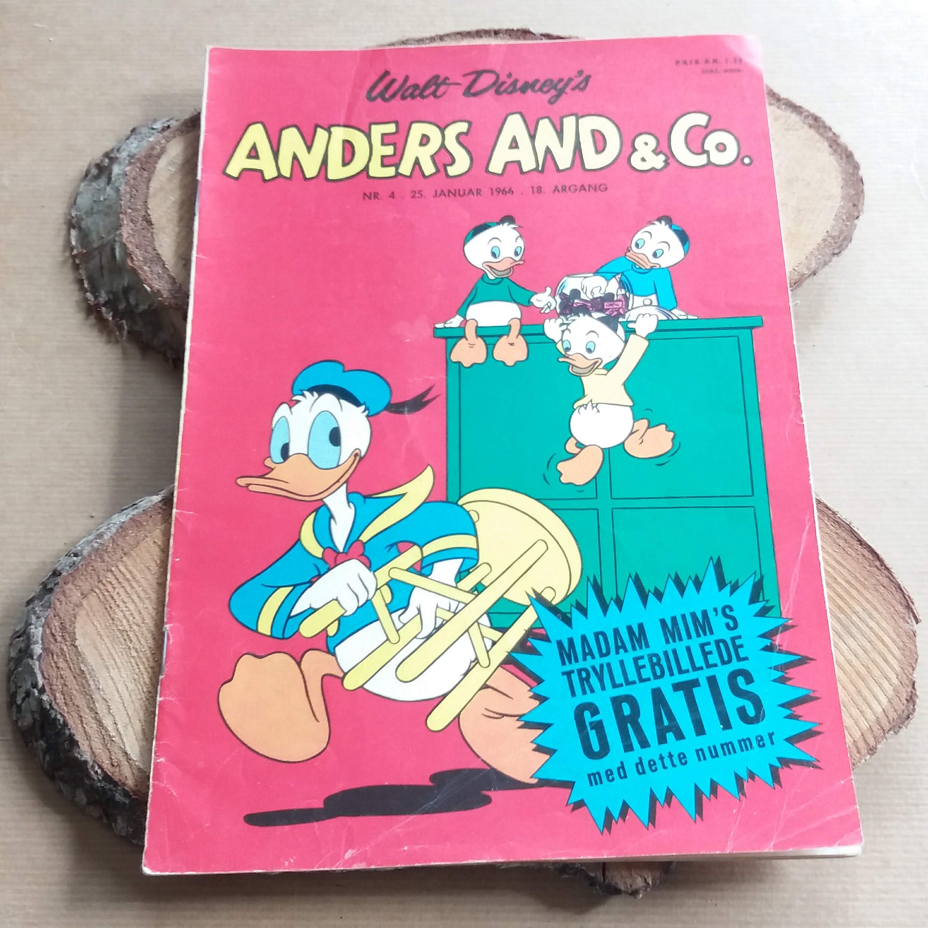 Disney 1966 Magazine With Mickey Mouse + Donald Duck in Danish Language ...