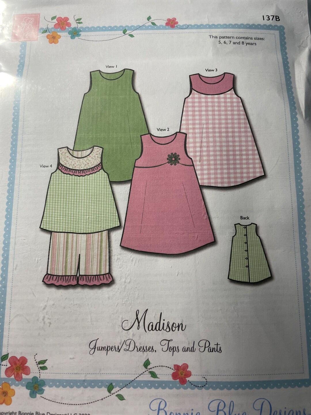 Bonnie Blue Madison Pattern - Etsy