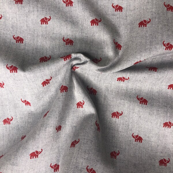 Red Gray Fabric - Etsy