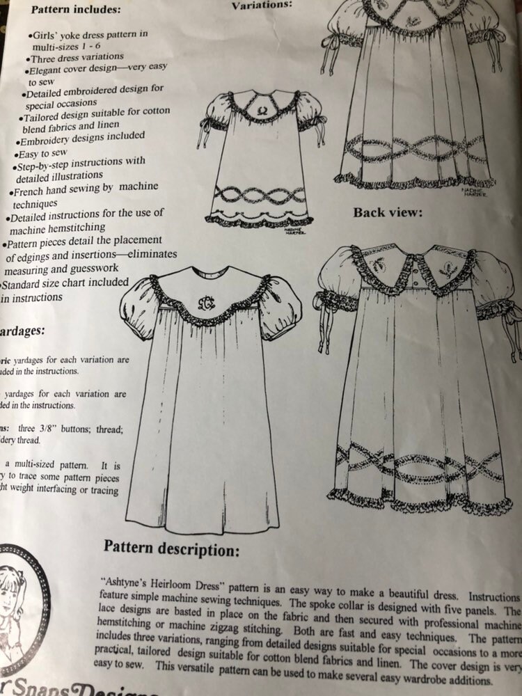 Ginger Snaps Designs Ashtyne Spoke Collar Heirloom Dress - Etsy