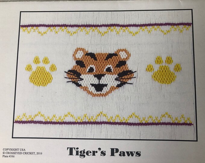 Tigers Paws Smocking Plate - Etsy