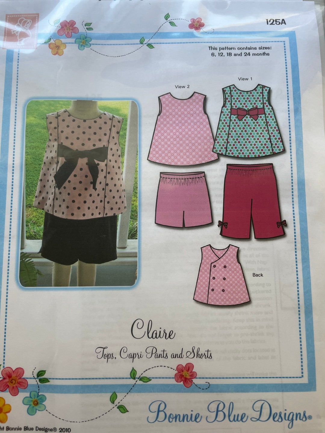 Bonnie Blue Claire Pattern - Etsy
