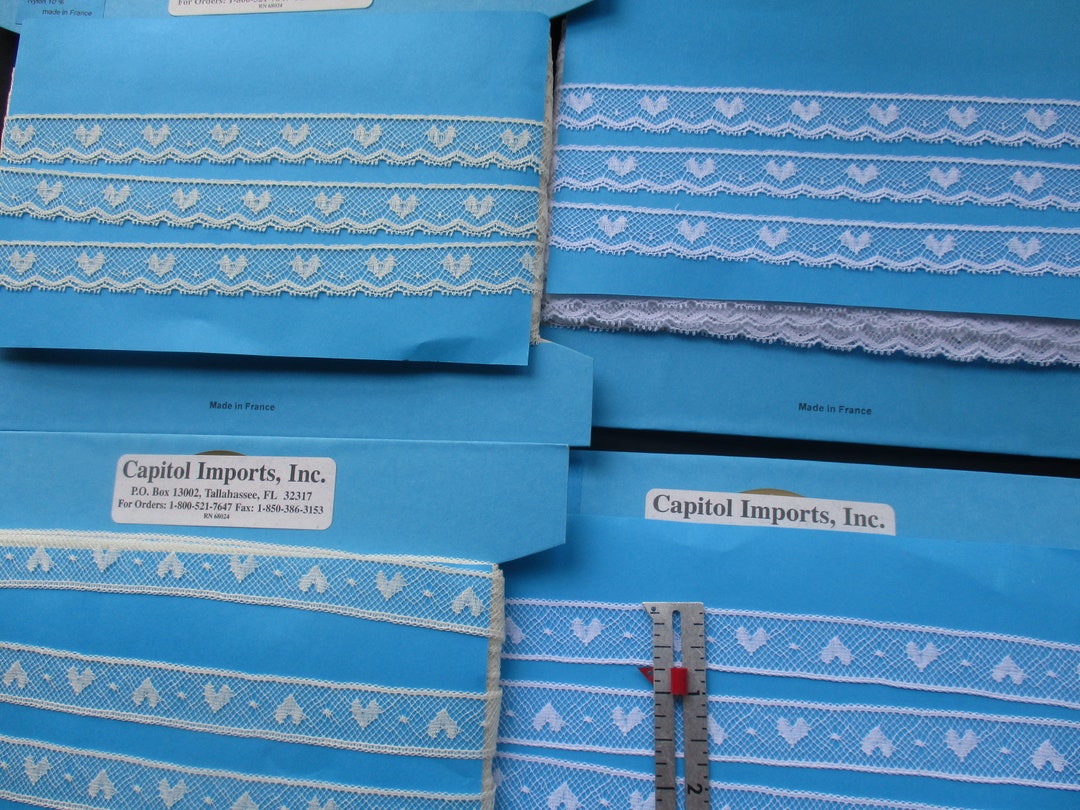 Heart-patterned French Val Lace Insertion and Edging - Etsy