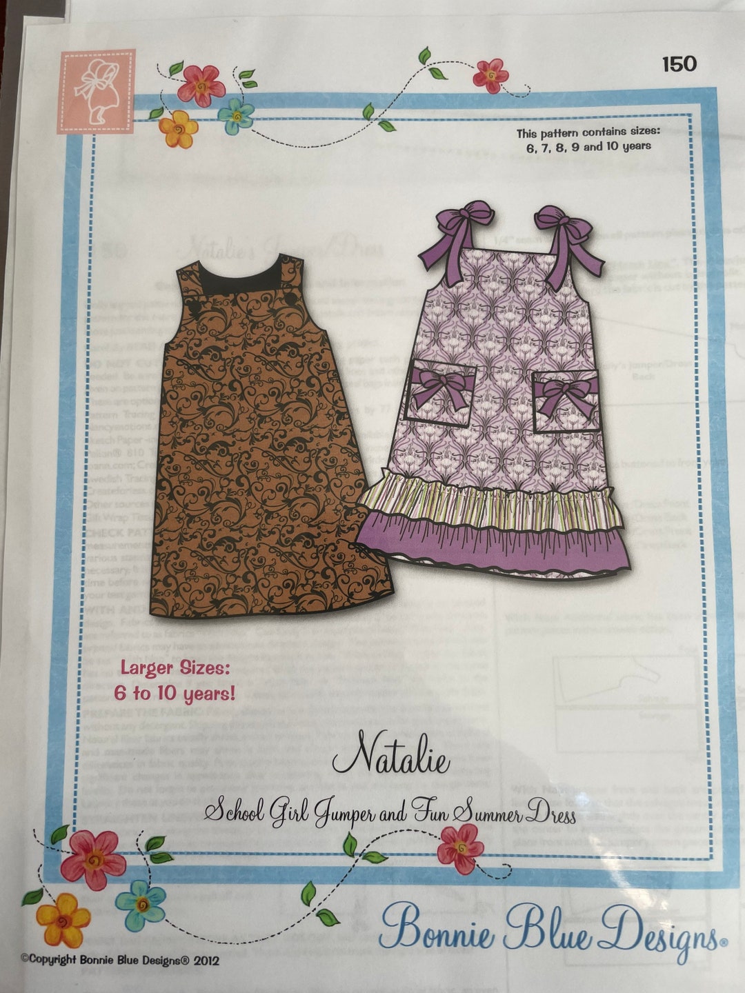 Bonnie Blue Natalie Pattern - Etsy
