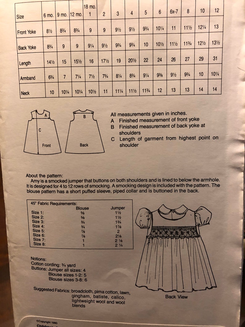 Children's Corner Amy Pattern | Etsy