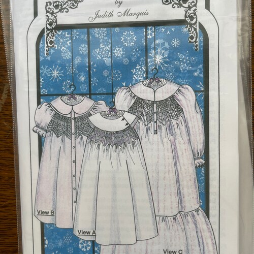 Little Snowdrift Smocking Sewing Pattern by Judith Marquis - Etsy