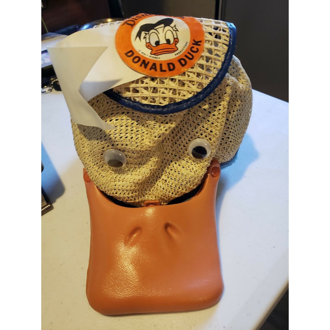 Vintage Donald Duck Hat Disneyland 1970s Mesh Cap Souvenir Walt Disney ...