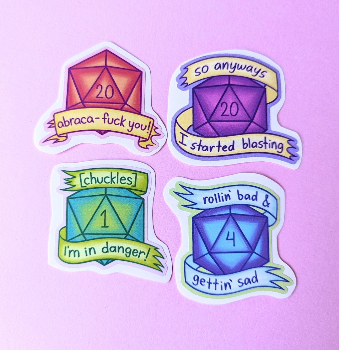 Dnd Dice Sticker Pack - Etsy