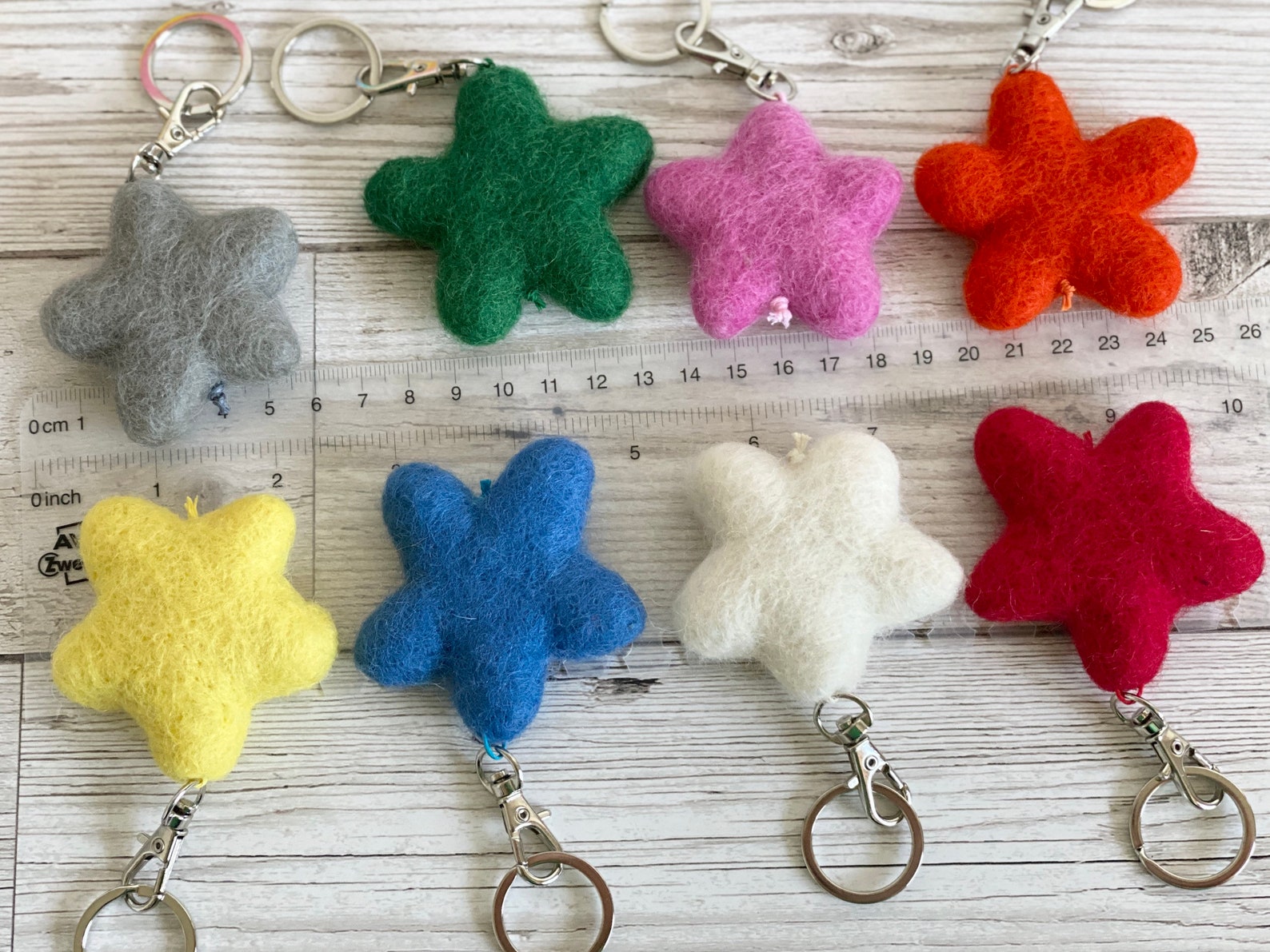 Star Keychain, Felt Stars Keyring, Stars Keychain, Bag Charms, Thank ...