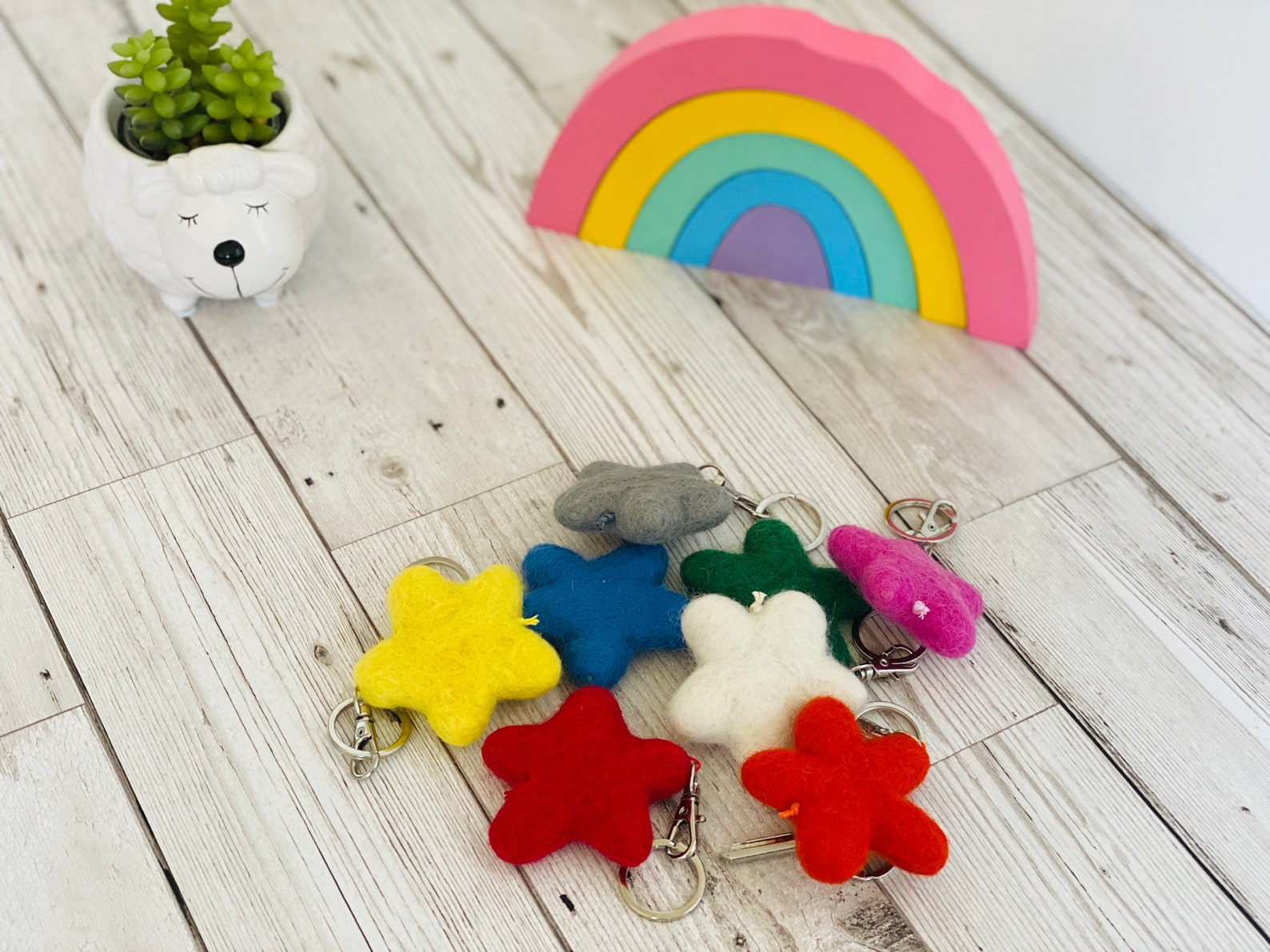 Star Keychain, Felt Stars Keyring, Stars Keychain, Bag Charms, Thank ...
