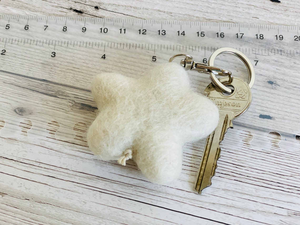 Star Keychain Felt Stars Keyring Stars keychain Bag Charms | Etsy