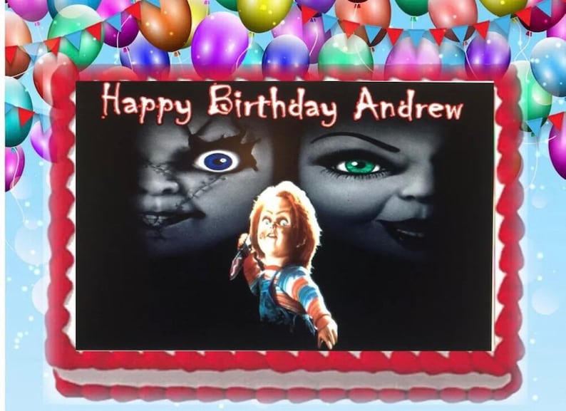 Edible Cake Horror Movie Image Chucky Design 1/4 Sheet Cake - Etsy