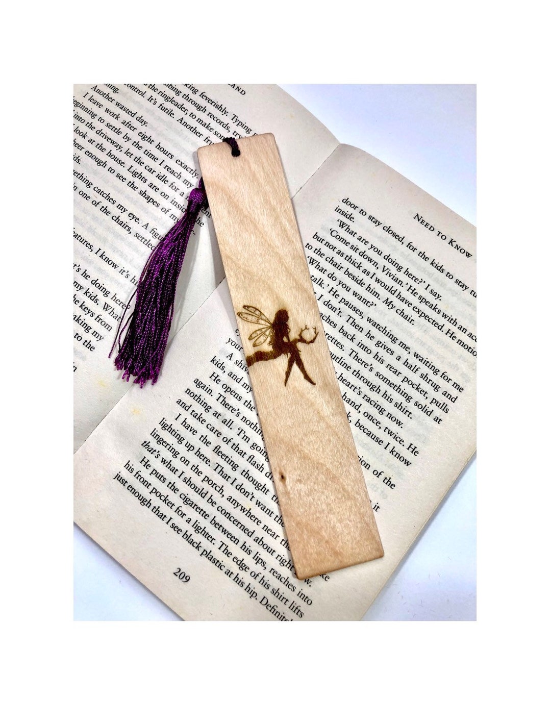 Fairy Bookmark Mythical Creature Wooden Personalised Book - Etsy