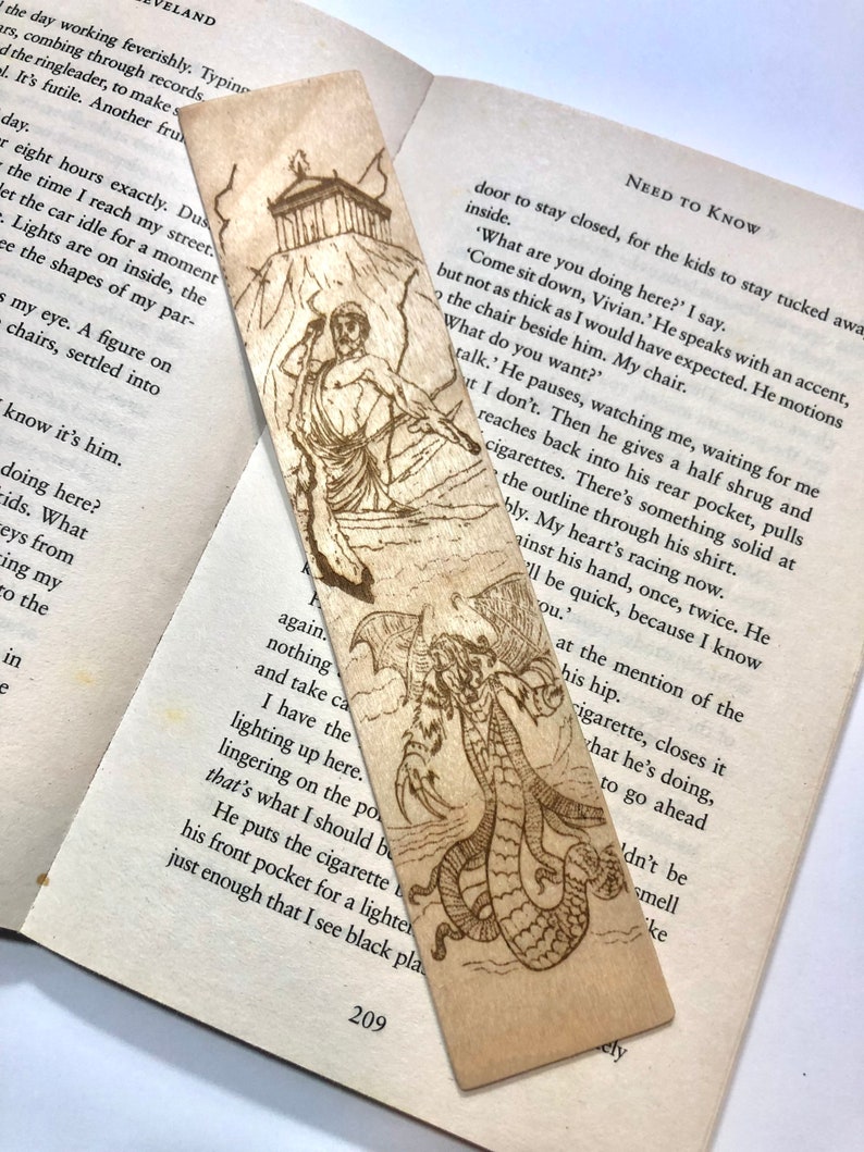 Zeus God Wooden Bookmark Greek Mythology Ancient Greece - Etsy