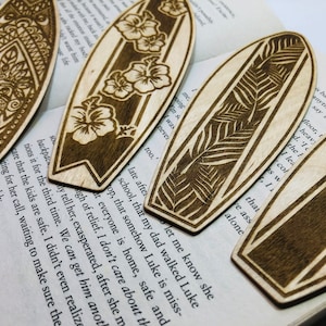 Wooden Surf Board Bookmark Sea Sport Gift Surfer Book Mark Beach Page ...