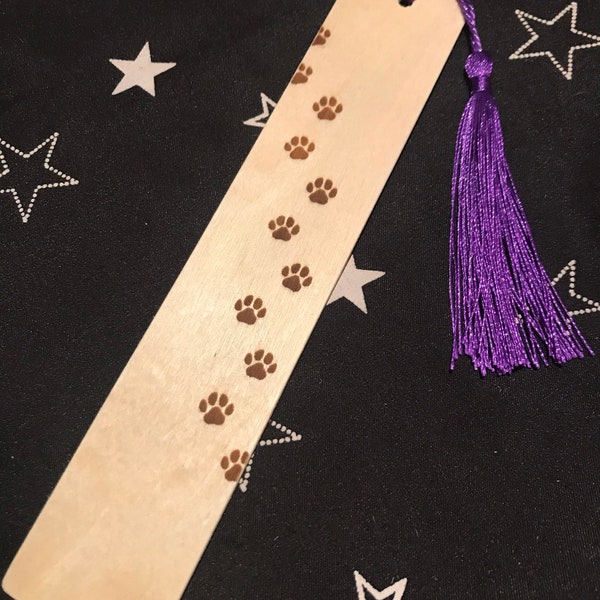 Paw Print Bookmark - Etsy