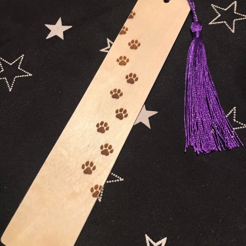 Paw Print Bookmark - Etsy