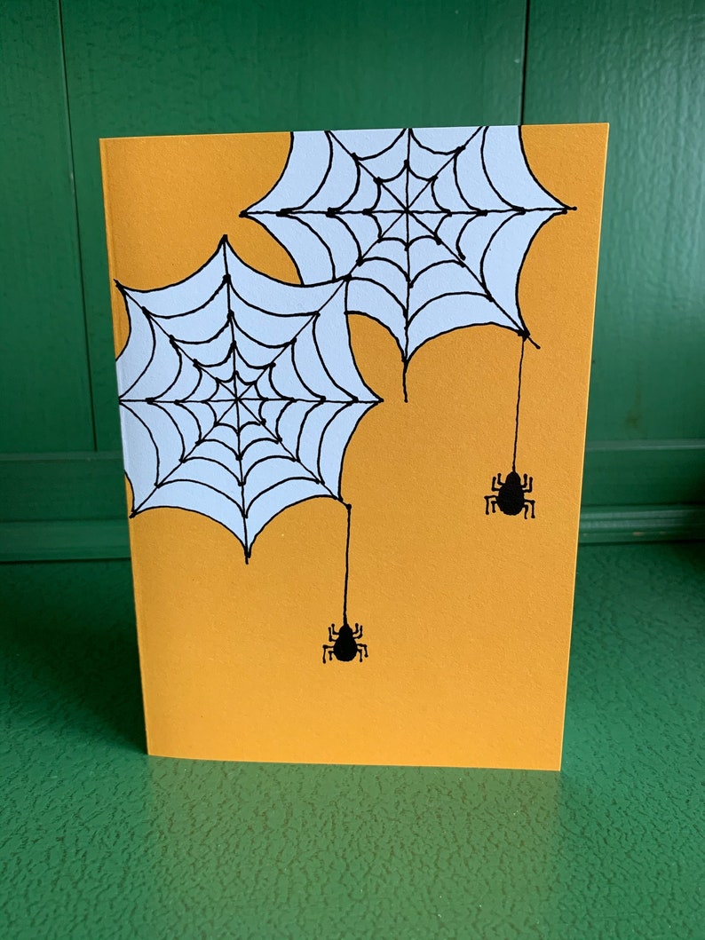 Handmade Halloween Spiders Card HAL 3 - Etsy