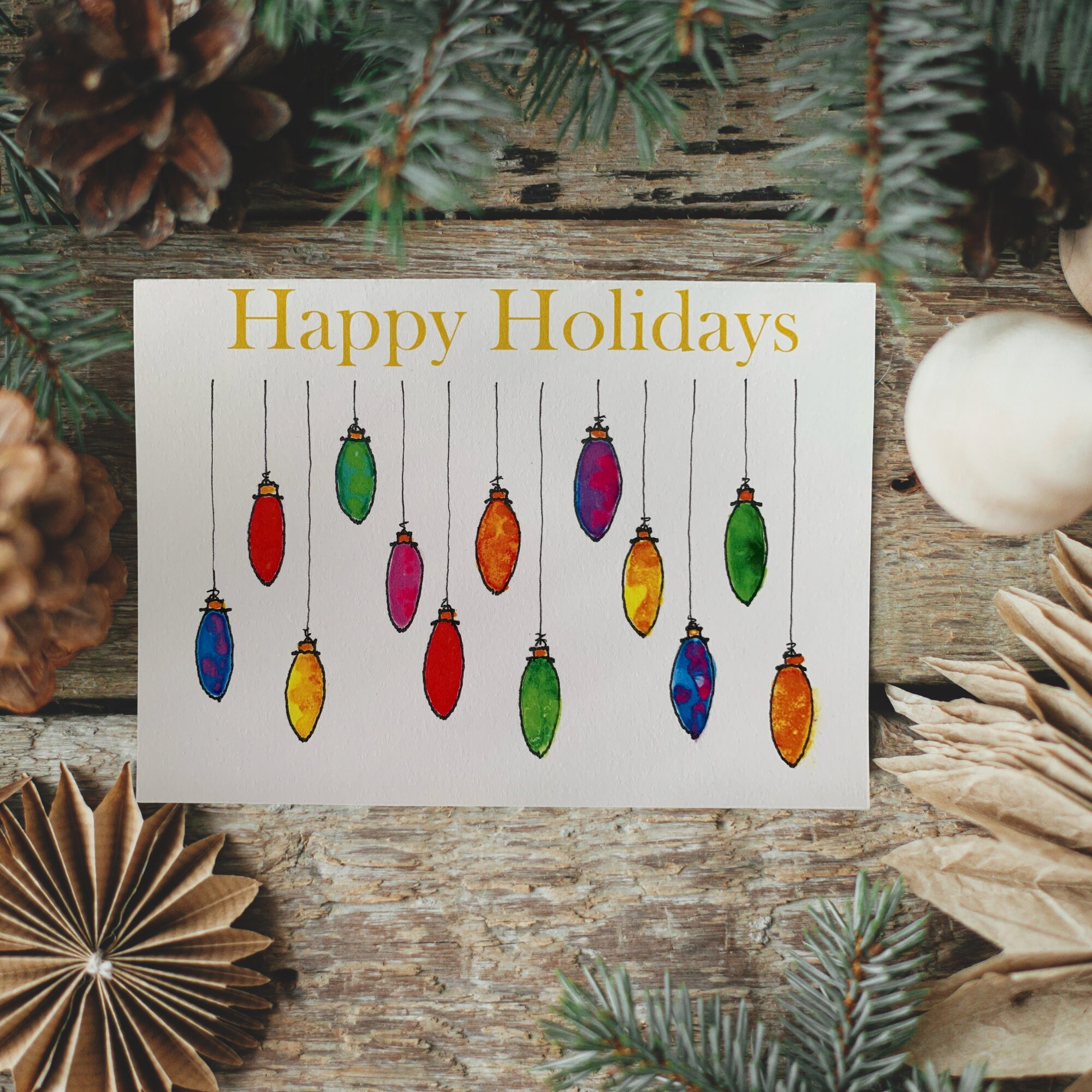 Kenzie and Craig: Handmade Watercolor Christmas Card With Christmas ...