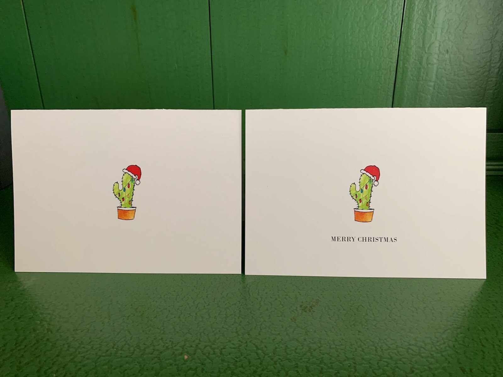 Handmade Small Christmas Cactus Card C45 - Etsy