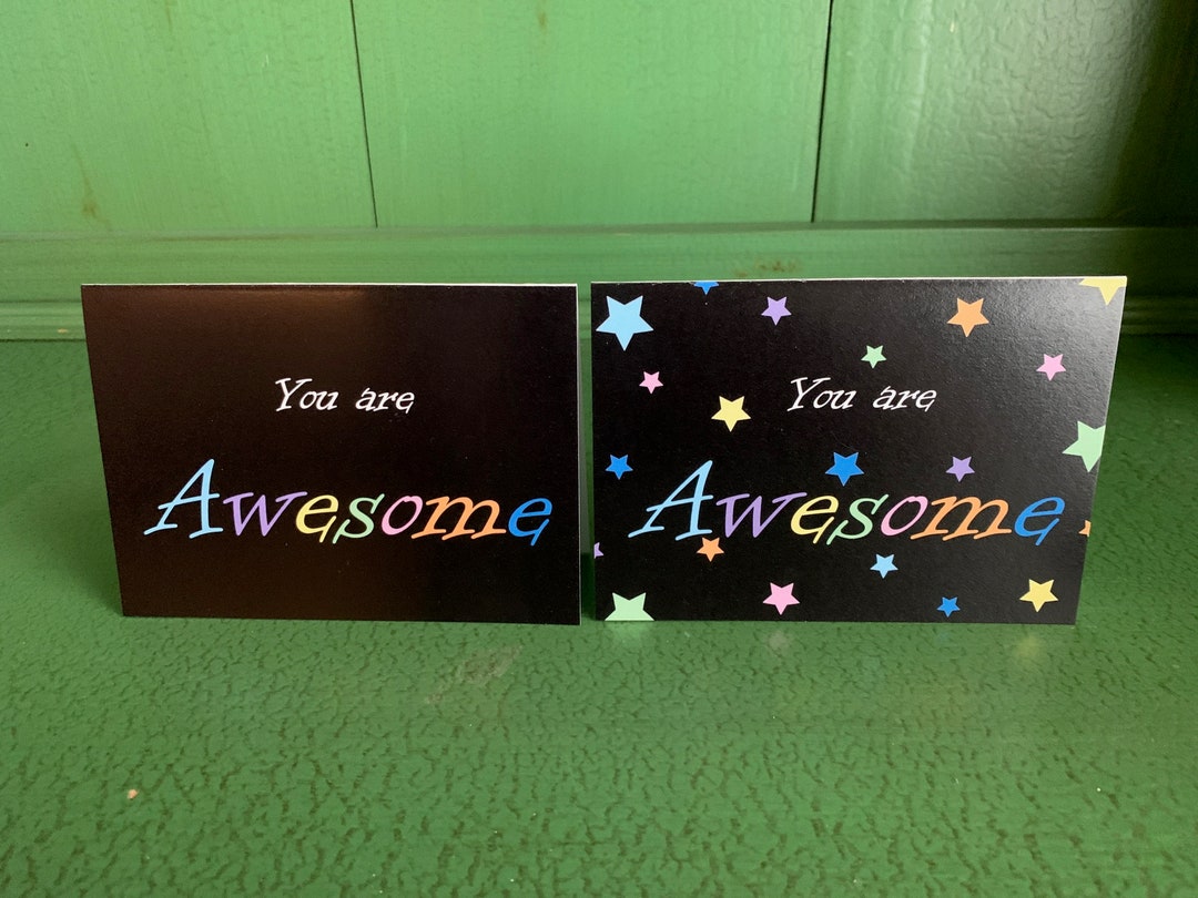 Handmade You Are Awesome Note Card NC28 - Etsy