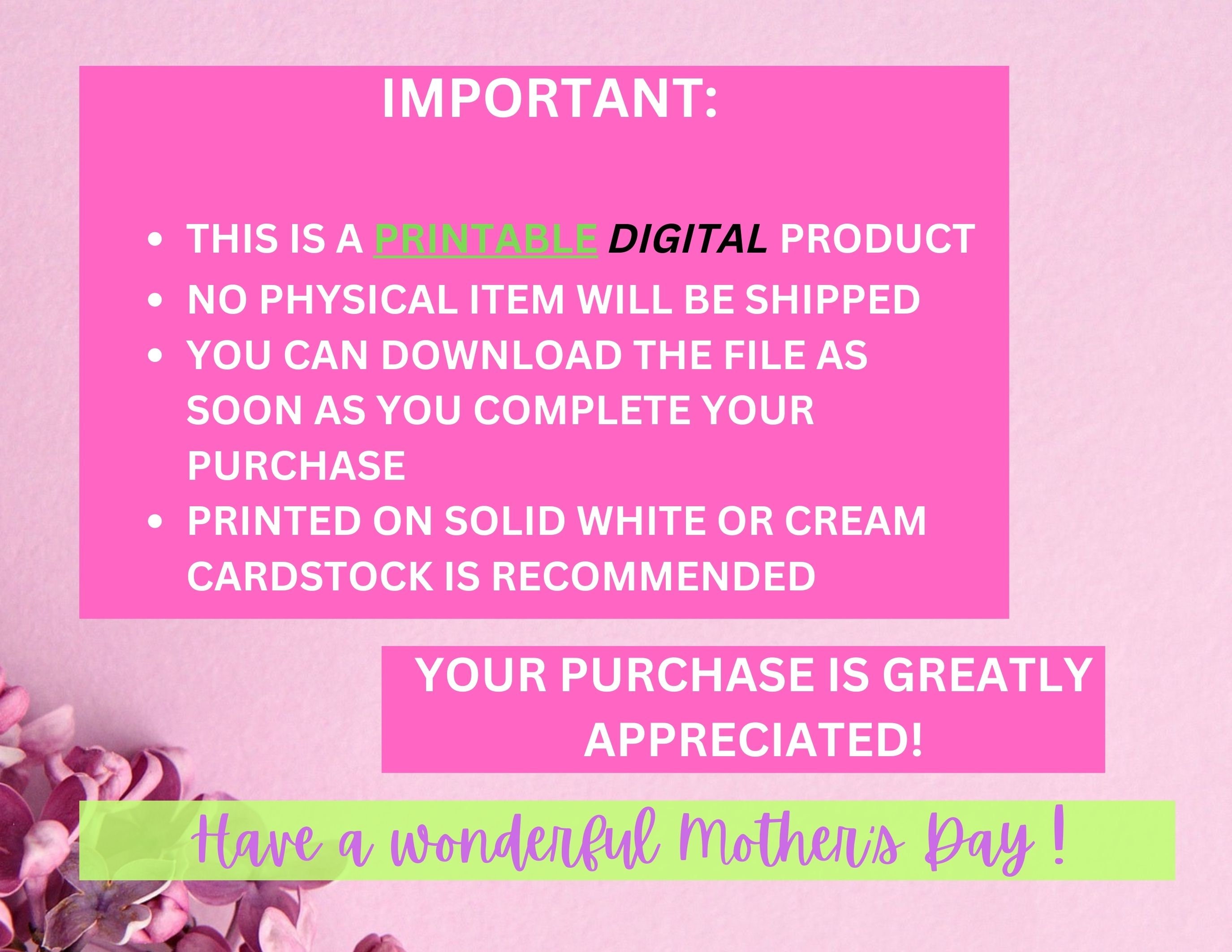 Printable Mother's Day Gift Tags, Favor Tags, Sweet Tags, Mother's Day ...