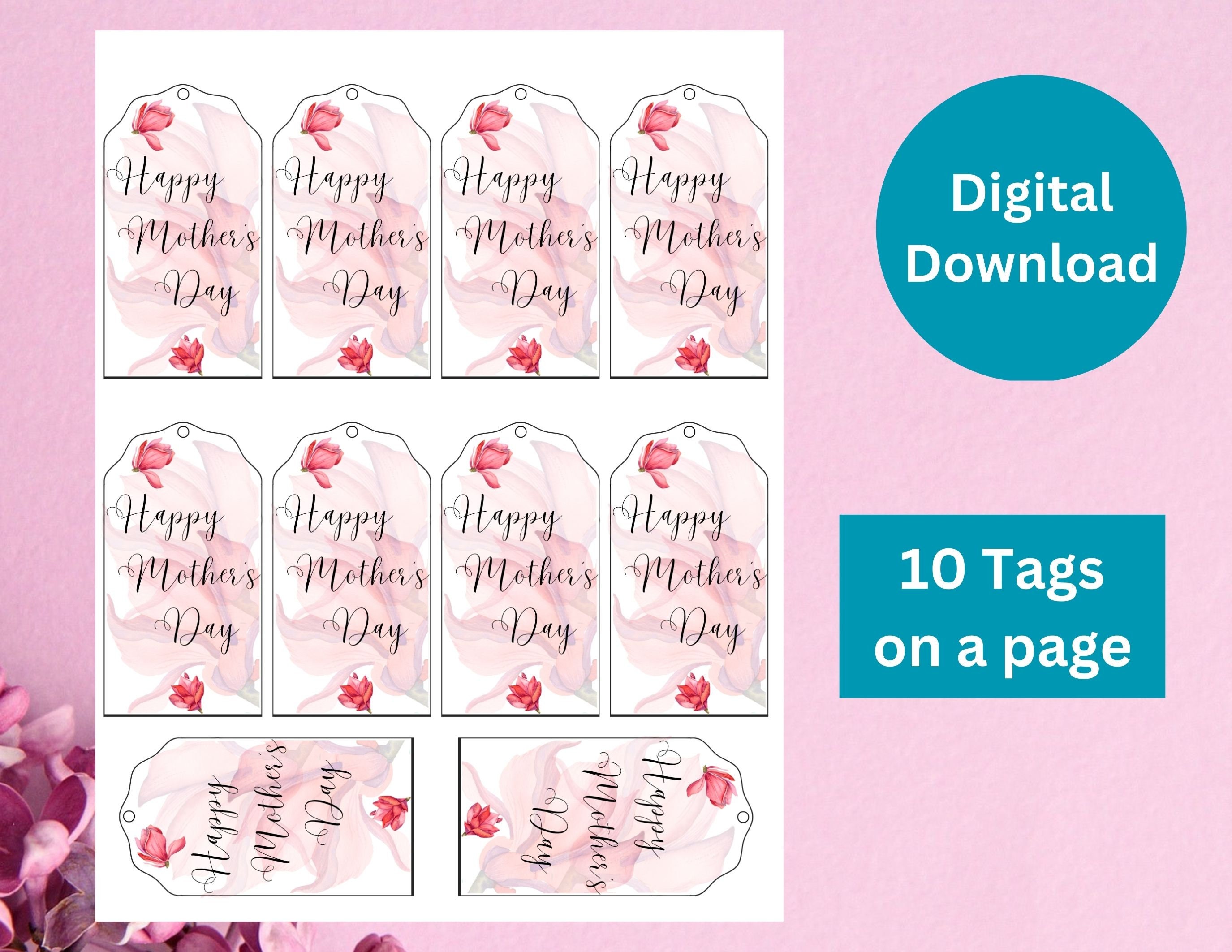 Printable Mother's Day Gift Tags, Favor Tags, Sweet Tags, Mother's Day ...