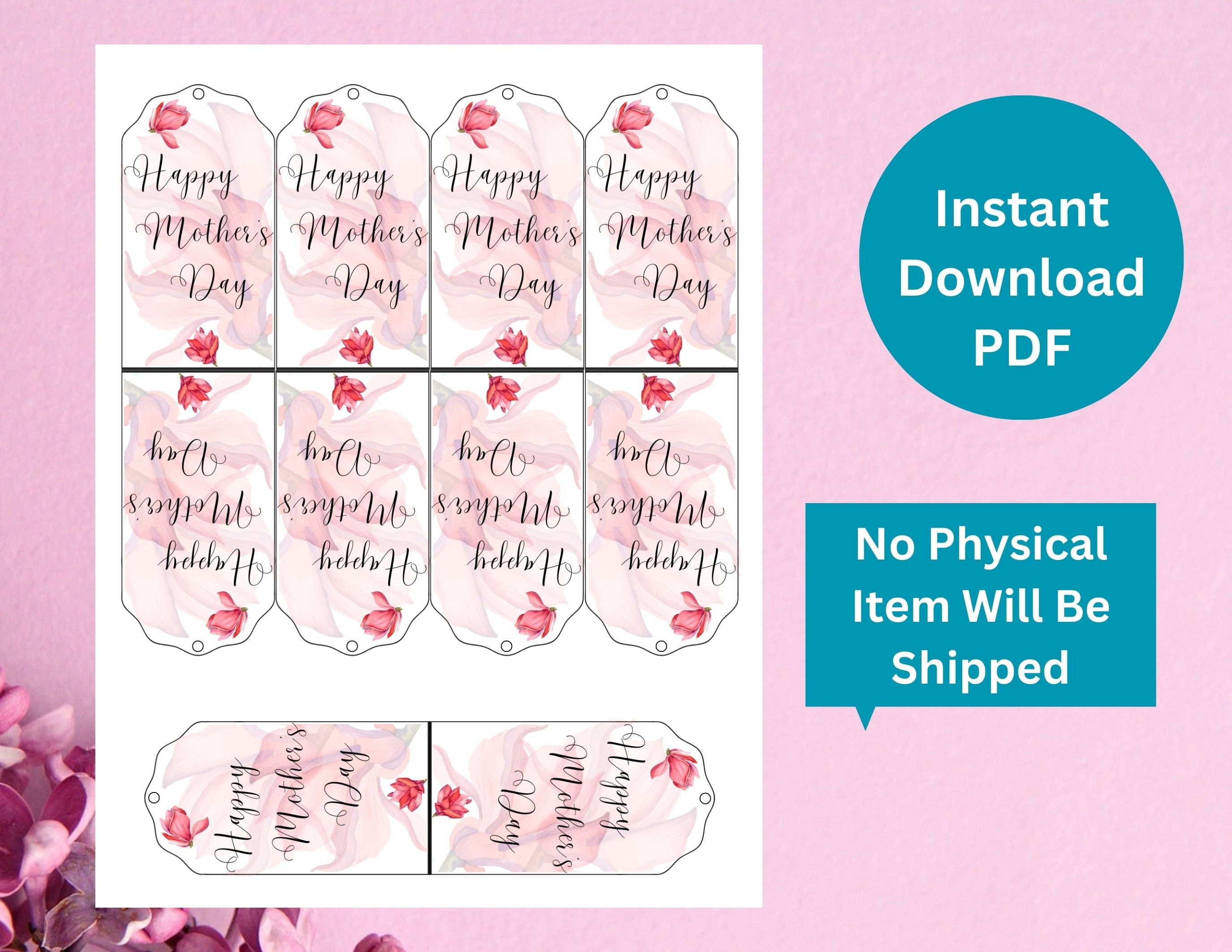 Printable Mother's Day Gift Tags, Favor Tags, Sweet Tags, Mother's Day ...