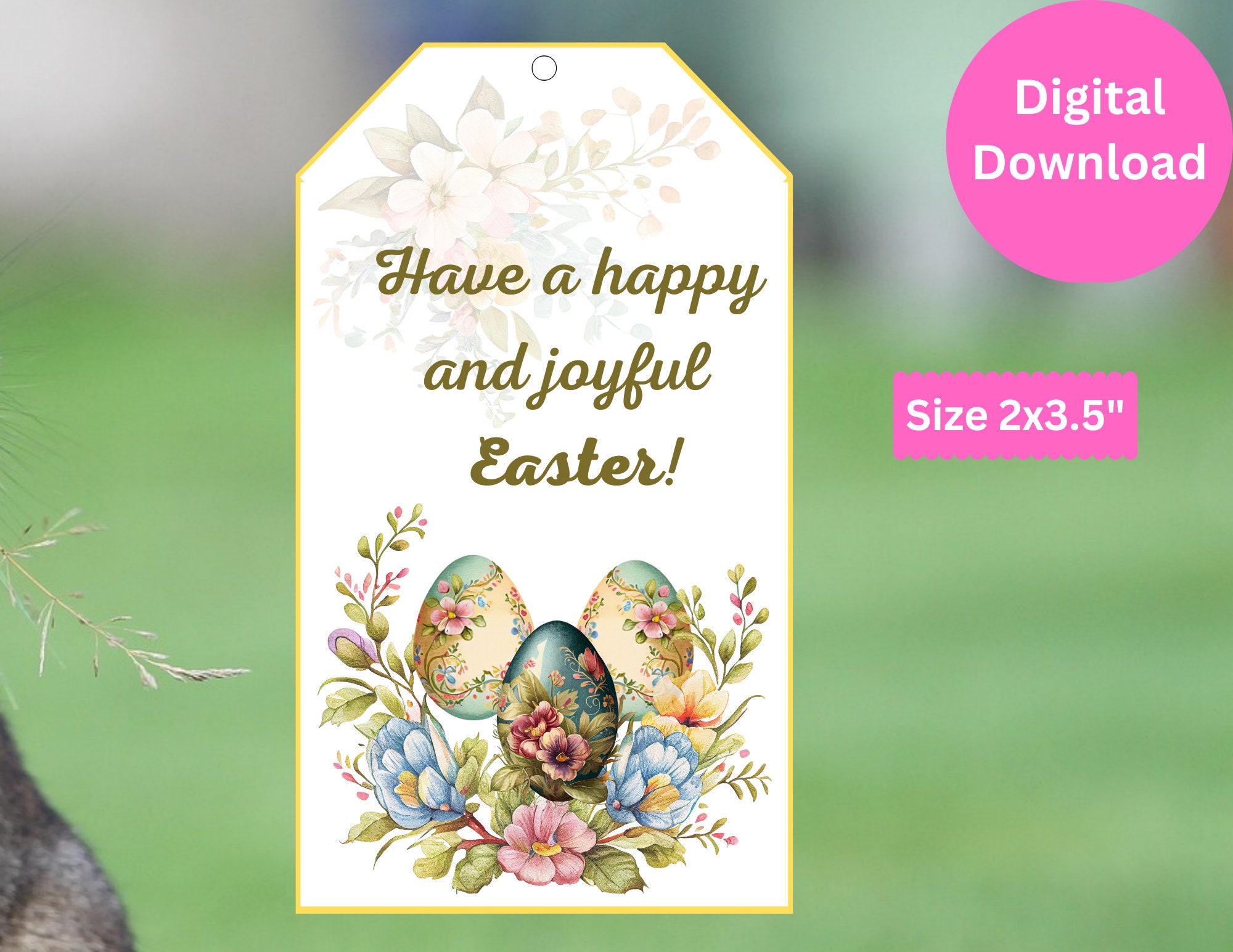 Printable Easter Gift Tags, Favor Tags, Easter Eggs Tags, Sweets Tags ...