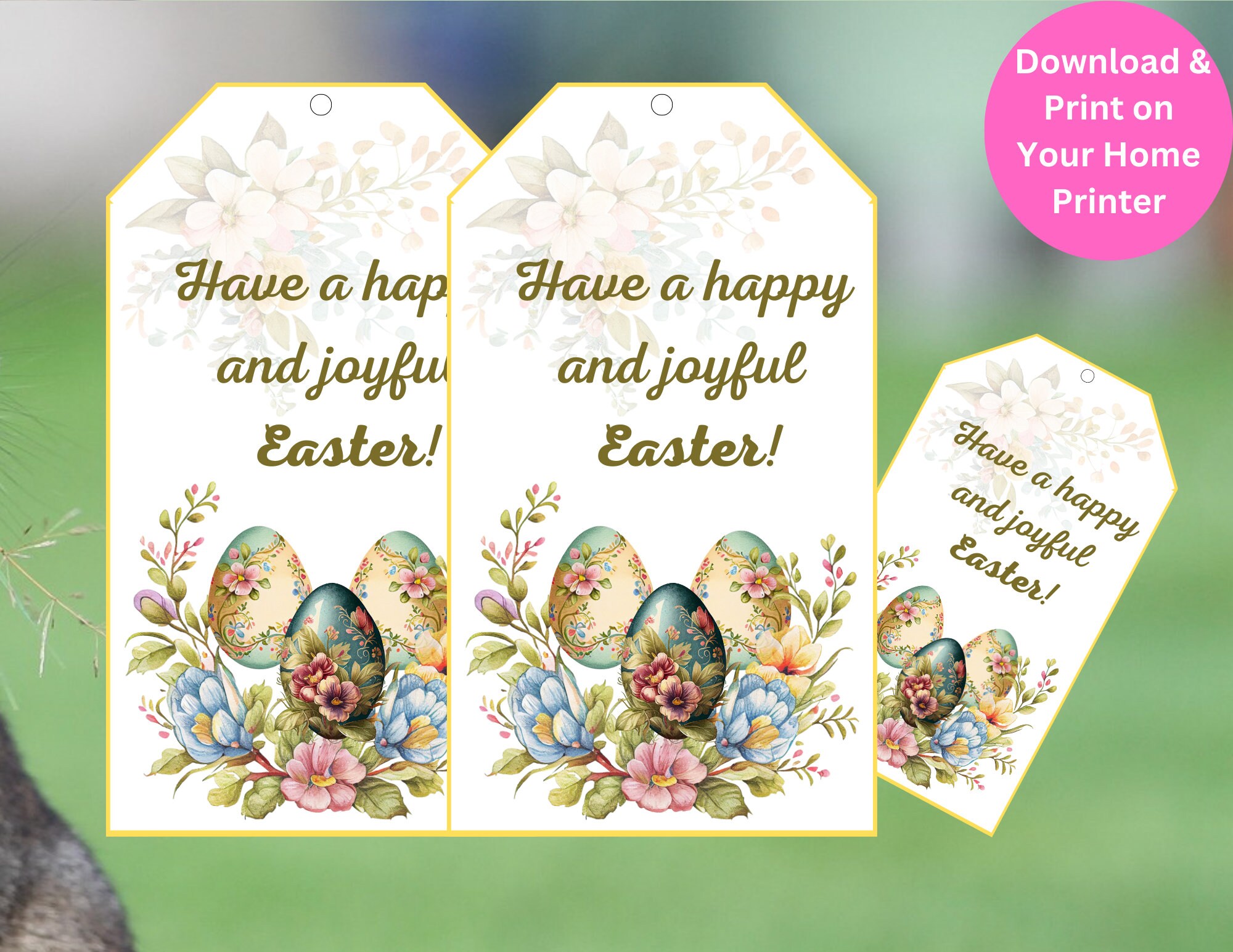 Printable Easter Gift Tags, Favor Tags, Easter Eggs Tags, Sweets Tags ...
