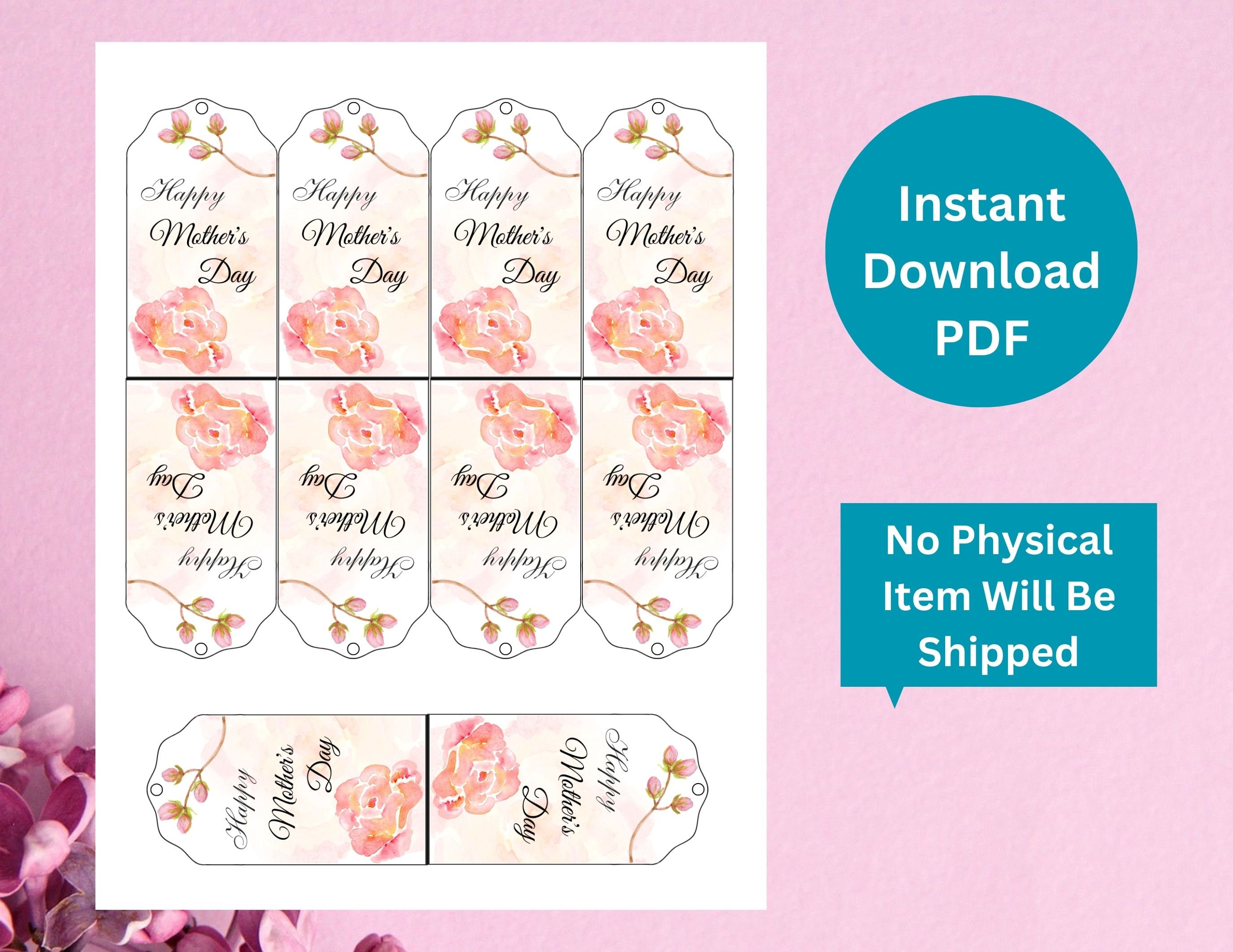 Printable Mother's Day Gift Tags, Favor Tags, Sweet Tags, Mother's Day ...