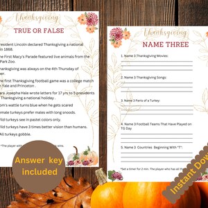 Thanksgiving Printable Game Bundle. 11 Printable Thanksgiving Party ...
