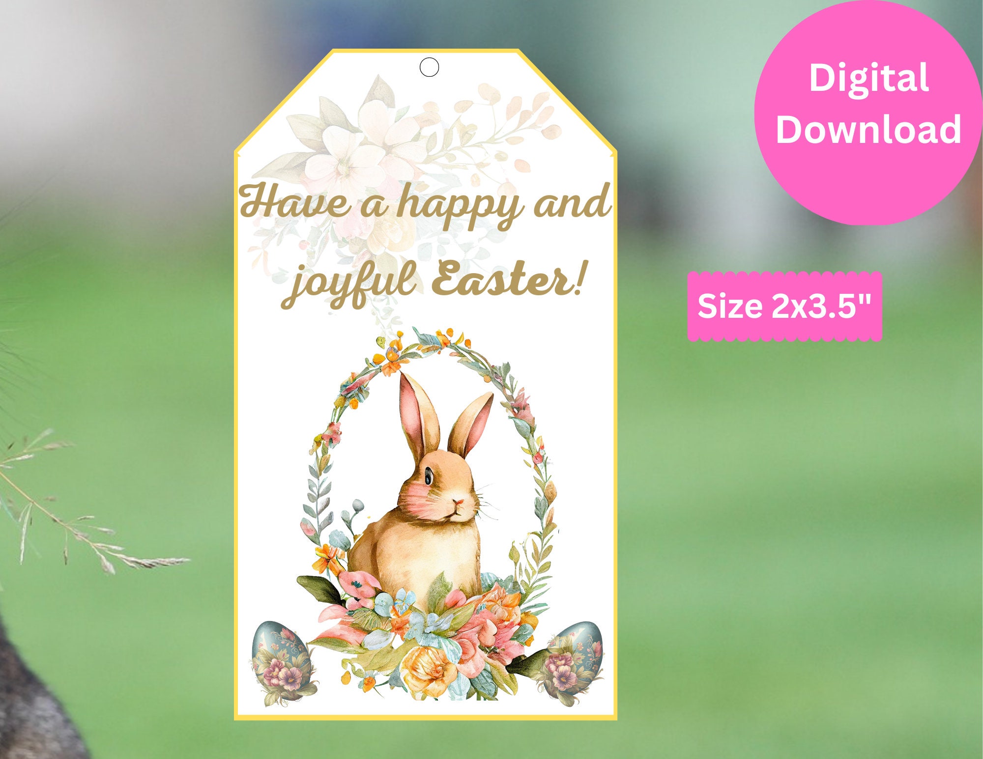 Printable Easter Gift Tags, Favor Tags, Easter Bunny Tags, Sweets Tags ...